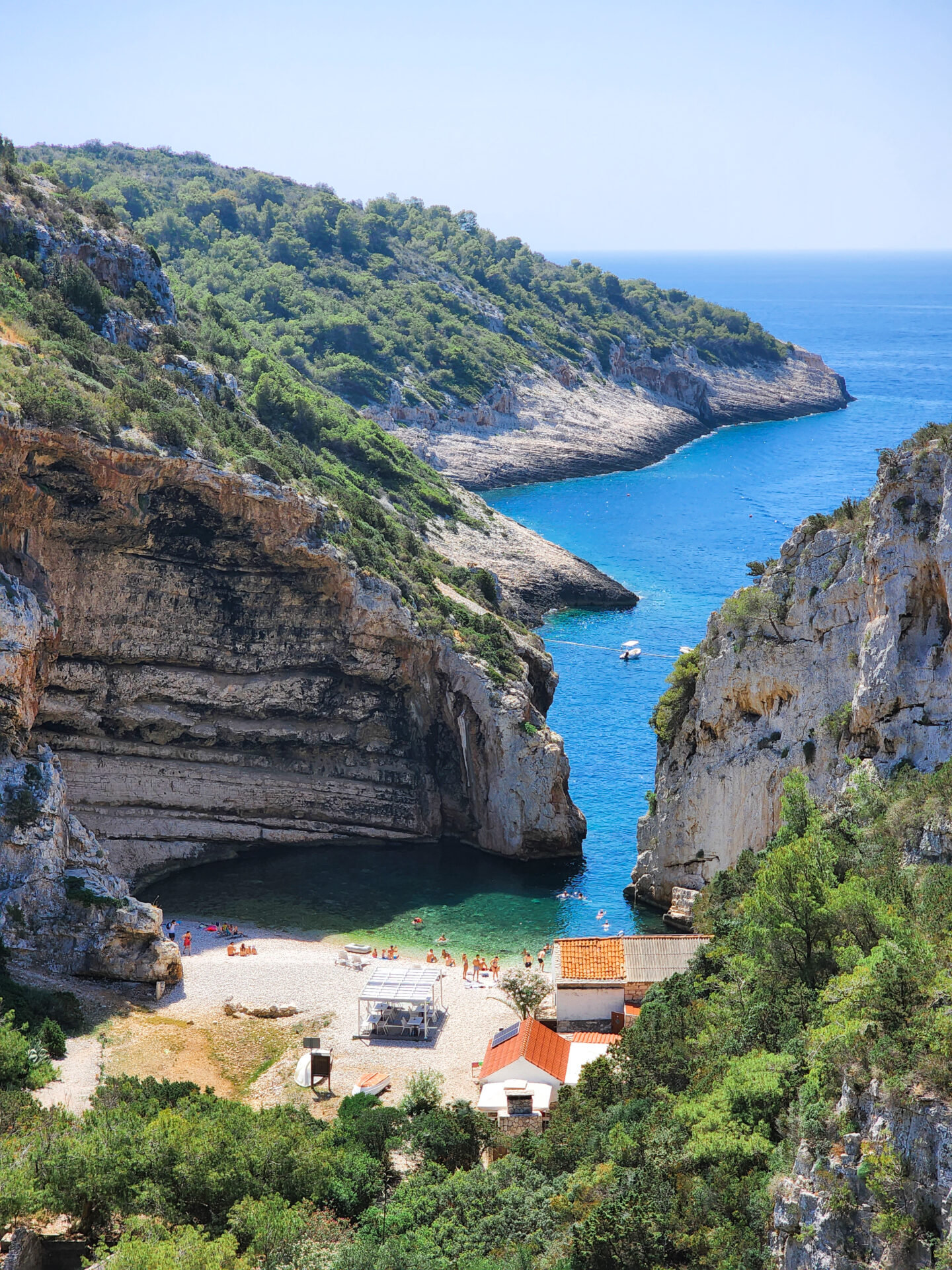 Stiniva Beach - Vis, Croatia - 2 Cups of Travel