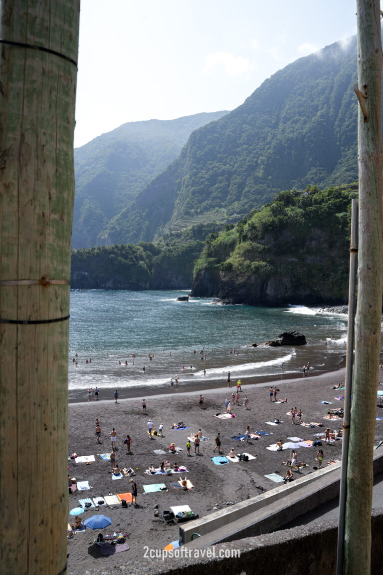 The best beach in Madeira - Seixal Black Sand Beach - 2 Cups of Travel