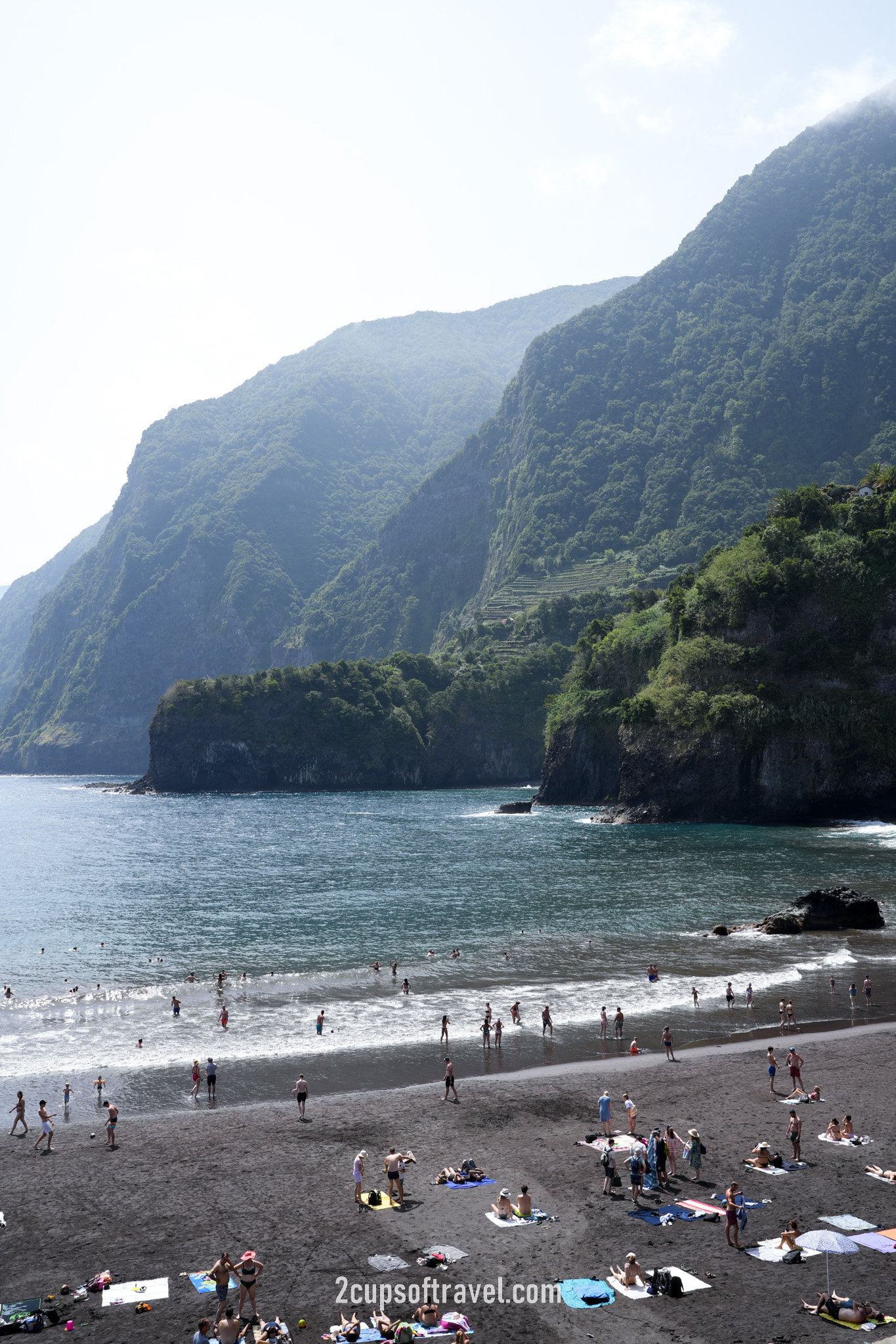 The best beach in Madeira - Seixal Black Sand Beach - 2 Cups of Travel
