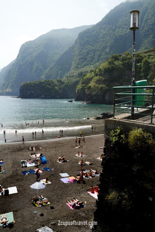 The best beach in Madeira - Seixal Black Sand Beach - 2 Cups of Travel